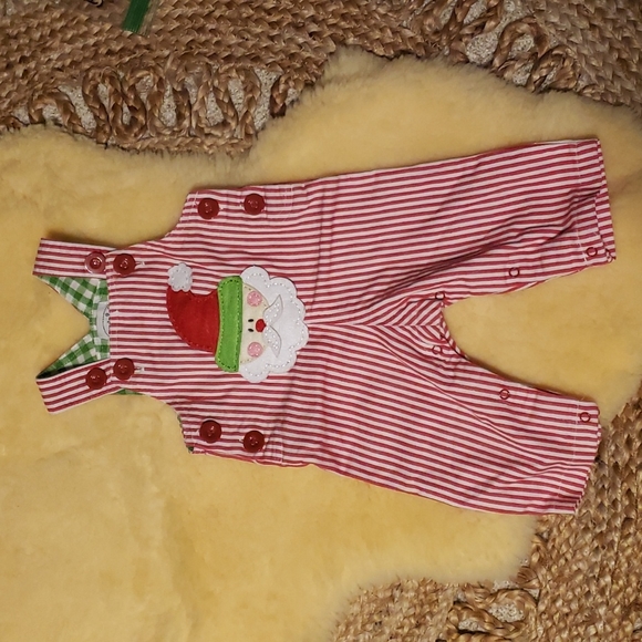 Mud Pie | One Pieces | Mud Pie Santa Overalls | Poshmark